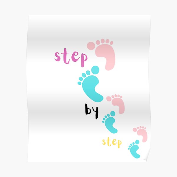 "stepwise_step by step" Poster for Sale by 2019azoul | Redbubble