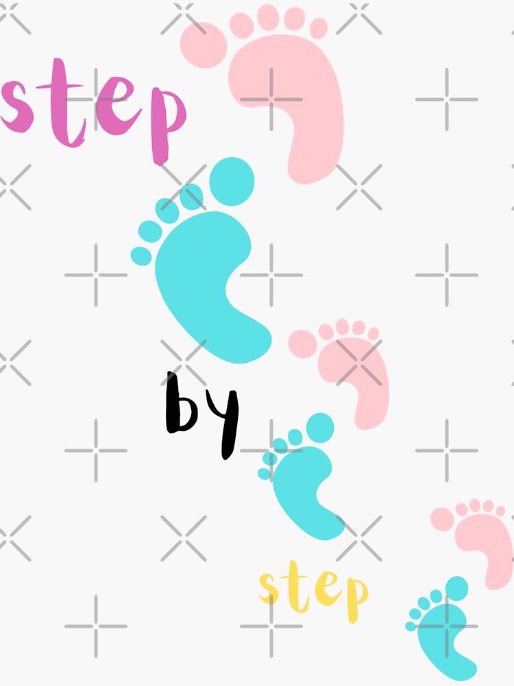 "stepwise_step by step" Sticker for Sale by 2019azoul | Redbubble