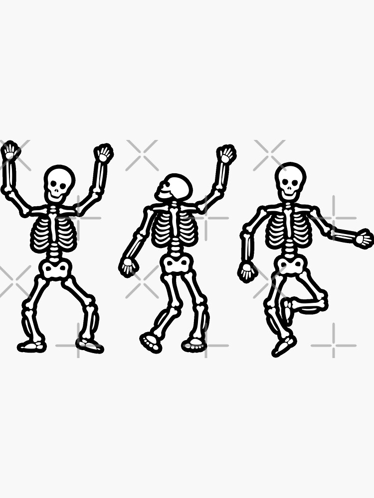 "Dancing Skeletons Dance Challenge For Men" Sticker for Sale by ...