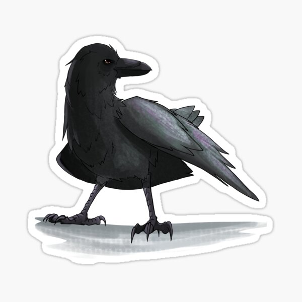 "Raven Sticker" Sticker for Sale by StickyBrambles | Redbubble