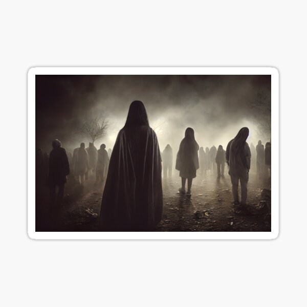 "Ghosts In Mist" Sticker for Sale by Foodcolored | Redbubble
