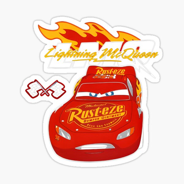 " Lightning McQueen car" Sticker for Sale by JensBeck | Redbubble