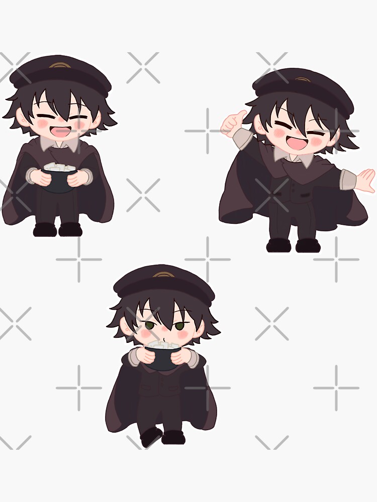 "BSD Ranpo Edogawa Stickers" Sticker for Sale by petitemafia- | Redbubble