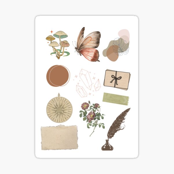 "Vintage aesthetic printable sticker sheet" Sticker for Sale by ...