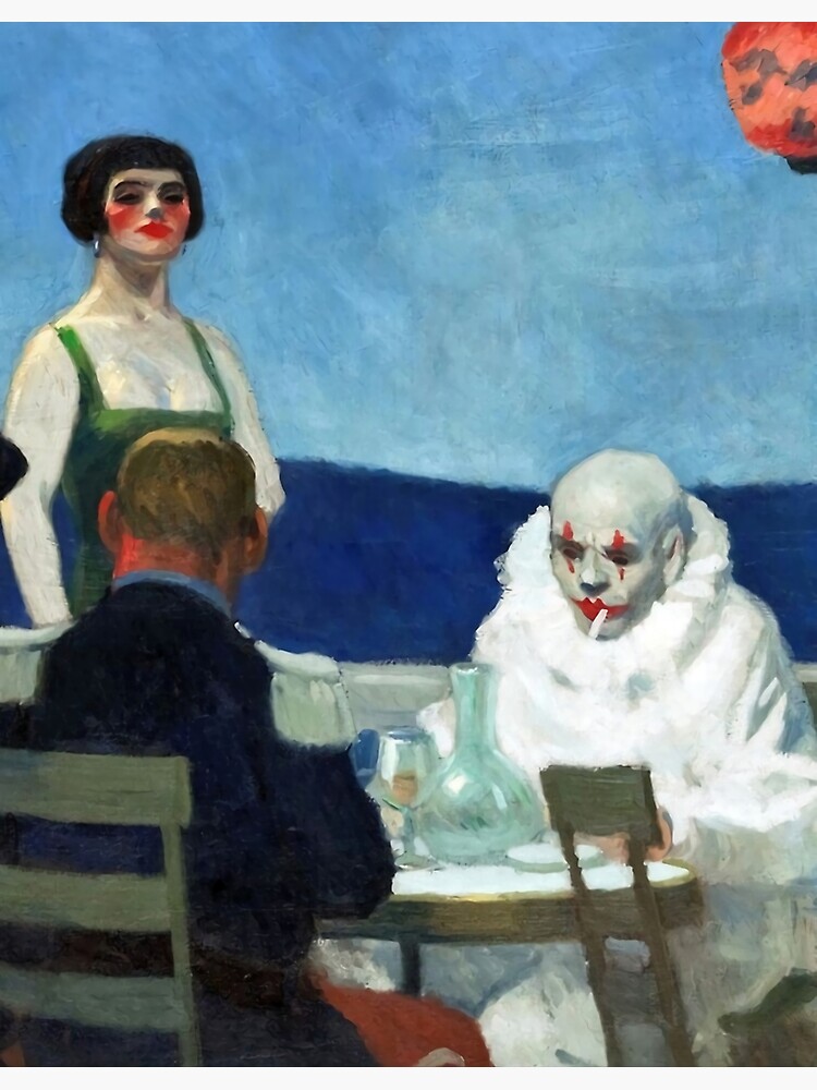 "Edward Hopper Evening Blue Clown" Poster for Sale by JosephScan ...