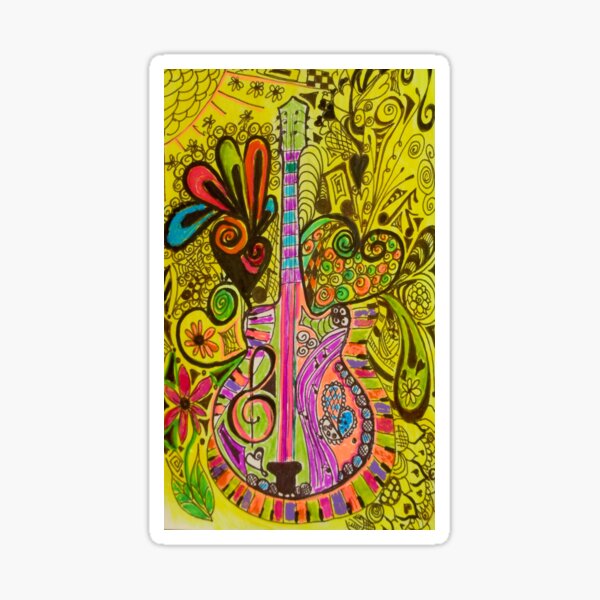 "Music in color" Sticker for Sale by JewellM | Redbubble