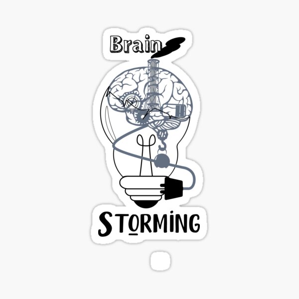 "Brain Storming" Sticker for Sale by bilwab09 | Redbubble