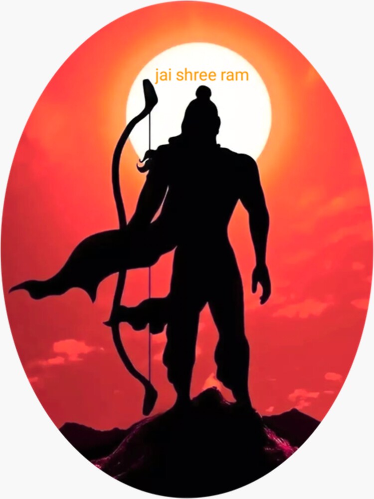 "Shree ram " Sticker for Sale by RunApparel | Redbubble