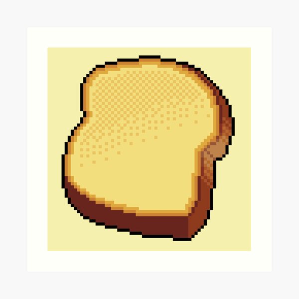 "Pixel Bread Slice" Art Print for Sale by skywaker | Redbubble