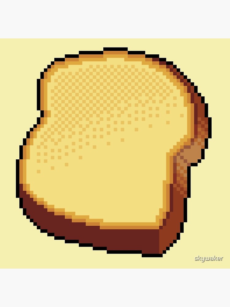 "Pixel Bread Slice" Art Print for Sale by skywaker | Redbubble