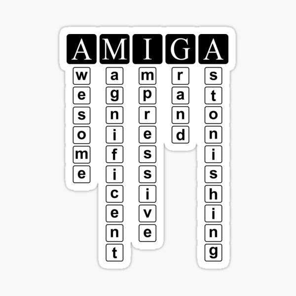 "Amiga" Sticker for Sale by Delpieroo | Redbubble