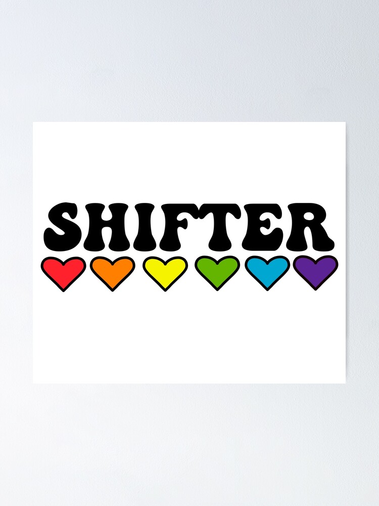 "Shifter Rainbow Hearts" Poster for Sale by scurt-scurt | Redbubble