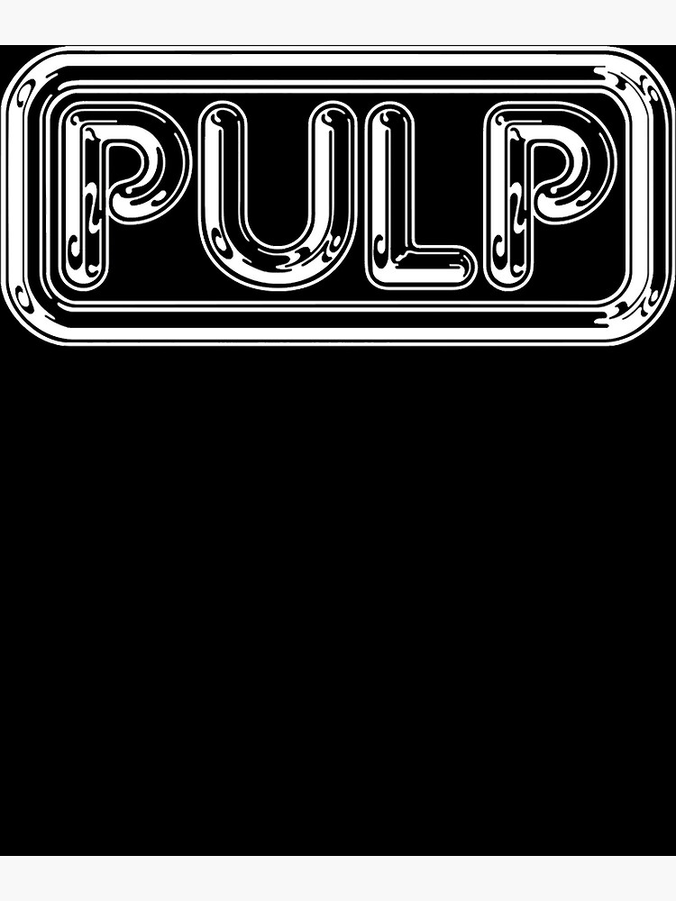 Póster «Pulp redondeado en blanco y negro ilustraciones de abanicos y ...