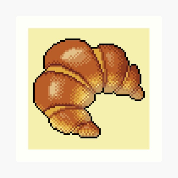 "Pixel Croissant" Art Print for Sale by skywaker | Redbubble