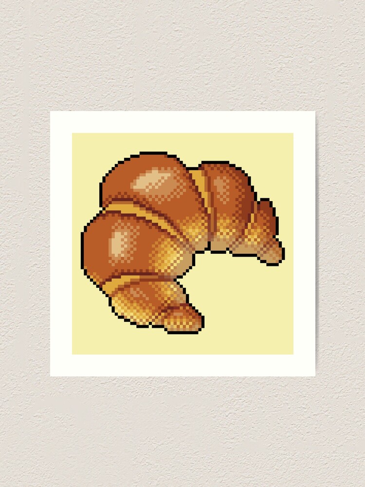 "Pixel Croissant" Art Print for Sale by skywaker | Redbubble