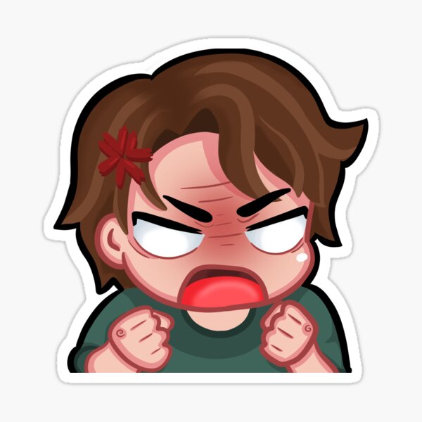Angry Chibi Sticker For Sale By Moniibeann Redbubble