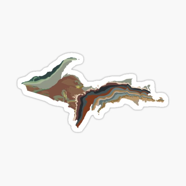 "Upper Peninsula Geological Map" Sticker for Sale by MasonDurrel ...