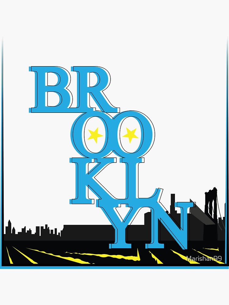 "Brooklyn name on" Sticker for Sale by Marishan99 | Redbubble