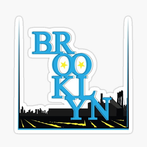 "Brooklyn name on" Sticker for Sale by Marishan99 | Redbubble