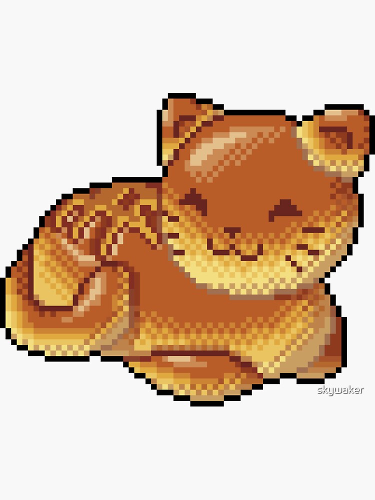 "Pixel Bread Cat" Sticker for Sale by skywaker | Redbubble