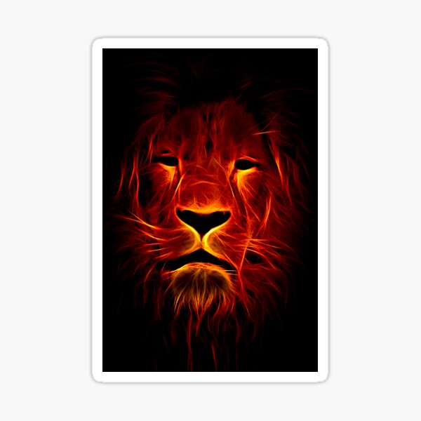 "African Lion" Sticker for Sale by GoodArtPix | Redbubble