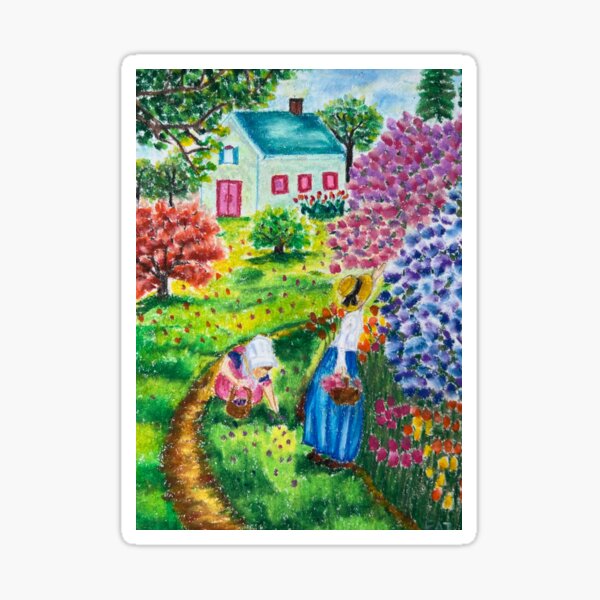 "Lovely Cottage style " Sticker for Sale by Puifai2489 | Redbubble