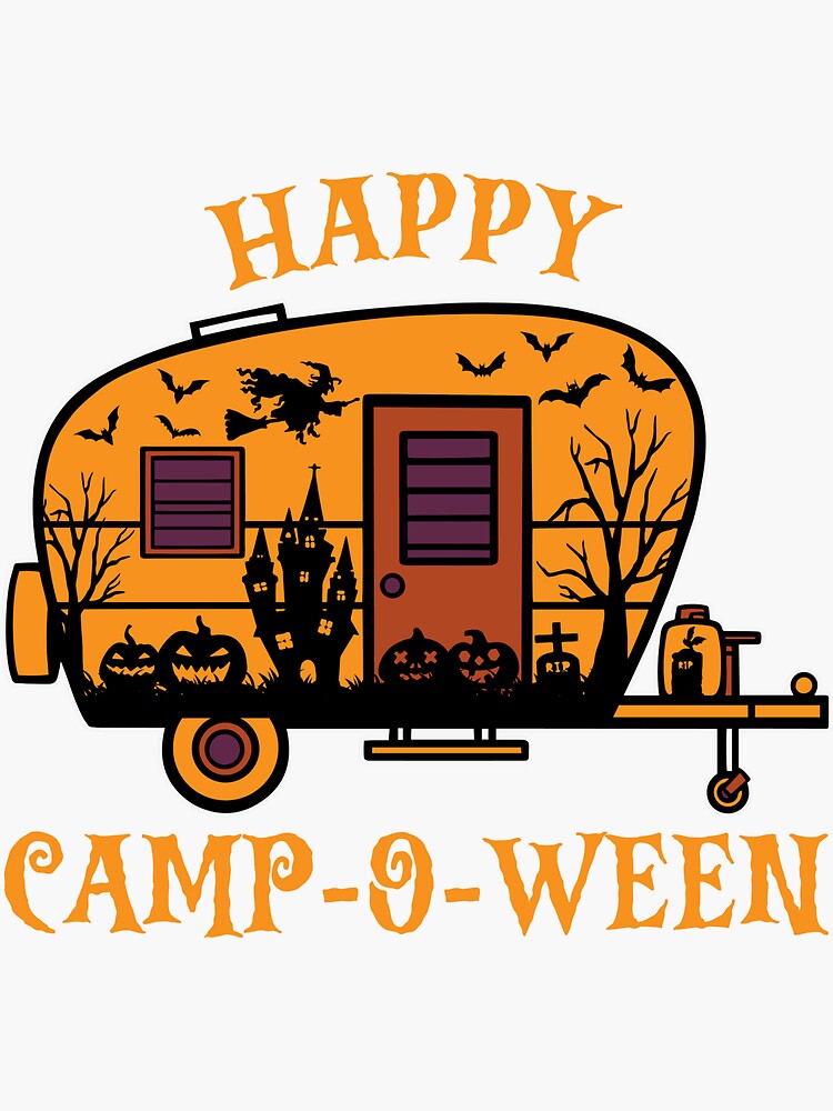 "Happy Camp - O - Ween" Sticker for Sale by sweary12 | Redbubble