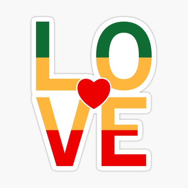 "One Love" Sticker for Sale by tmsarts | Redbubble