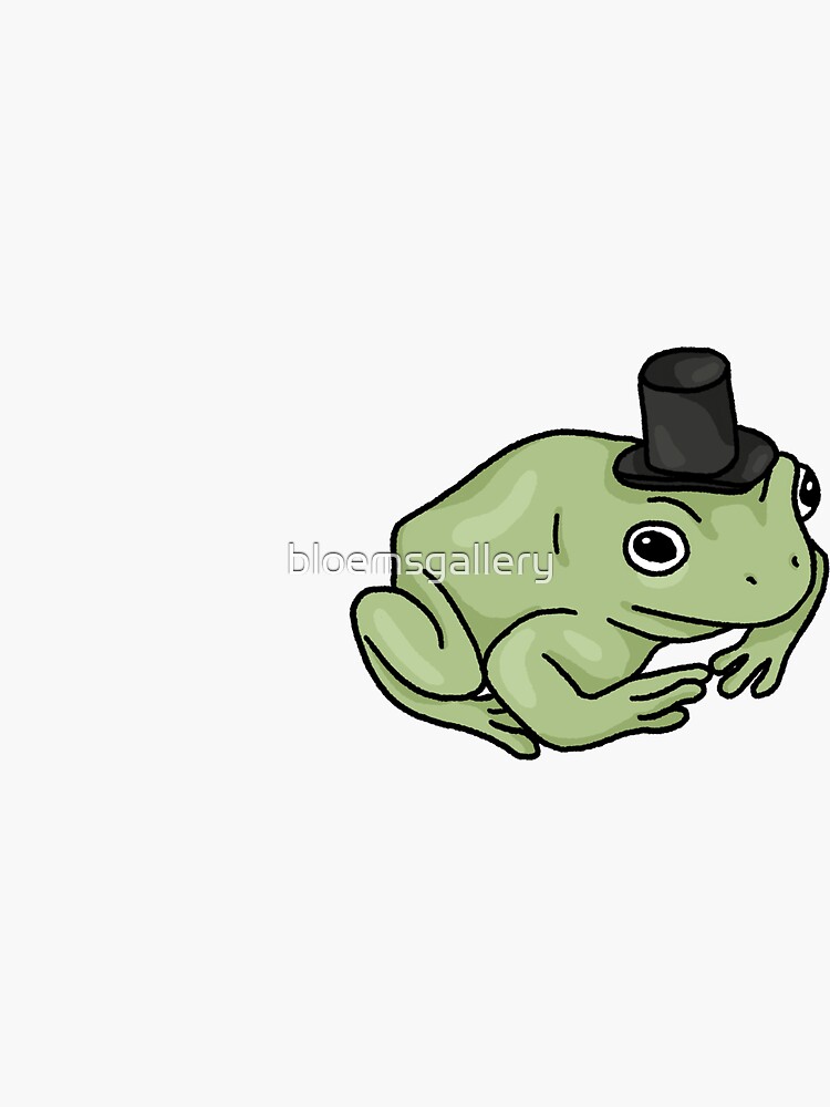 "frog in top hat illustration" Sticker for Sale by bloemsgallery ...