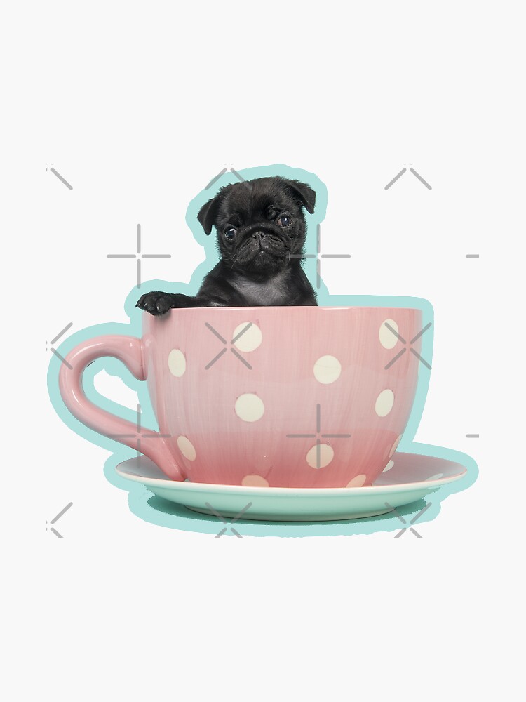 "black pug" Sticker by PineLemon | Redbubble