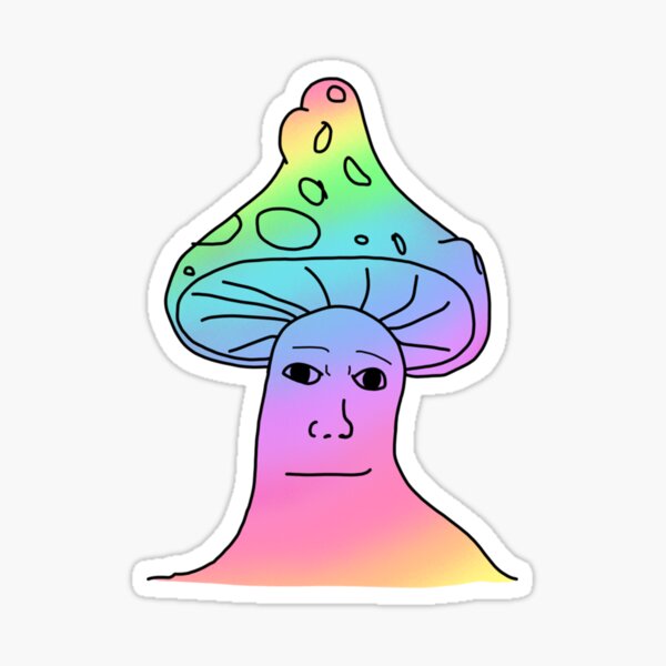 "Mushroom Wojak. Shroomjak meme " Sticker for Sale by FallOakland ...