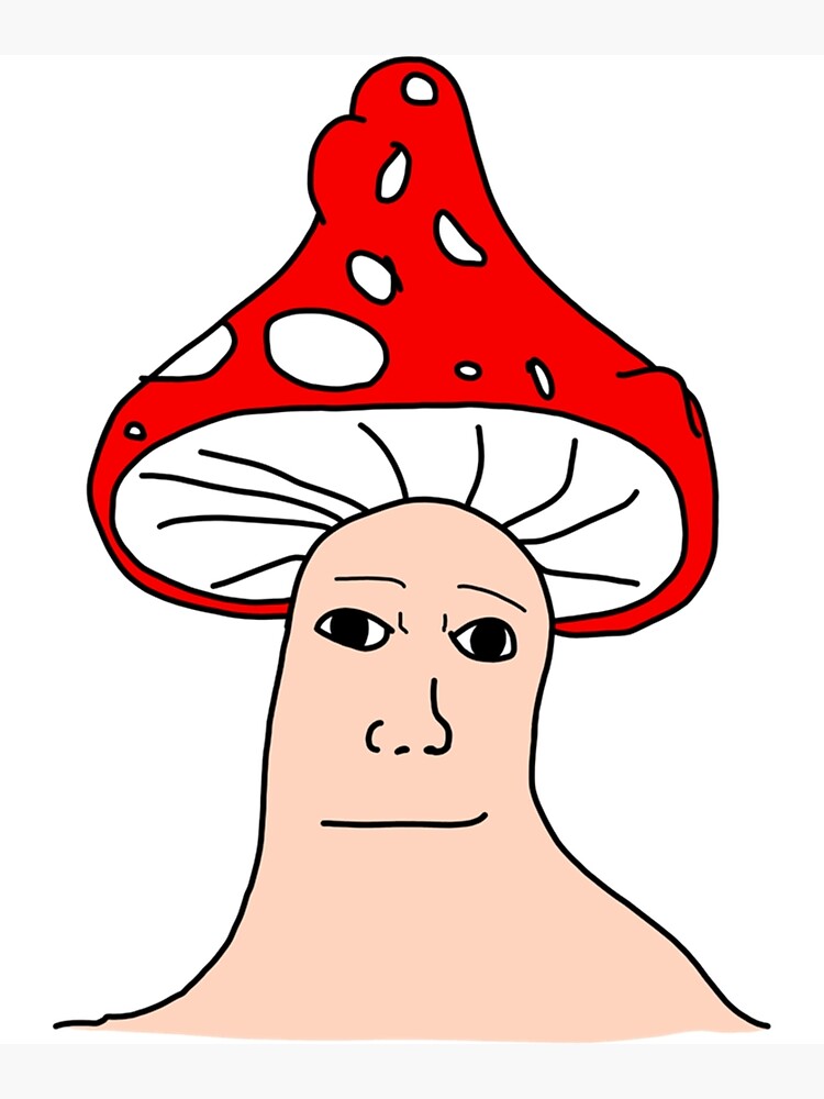 "Mushroom Wojak. Shroomjak meme " Photographic Print for Sale by ...