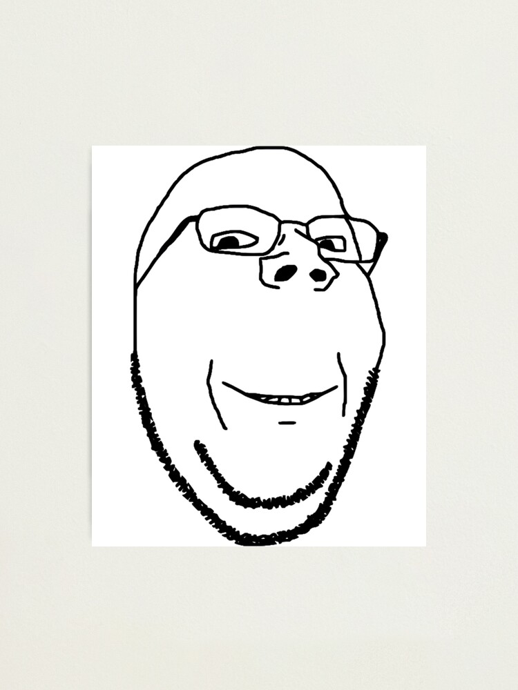 "Smiling Wholesome Wojak Soyjak " Photographic Print for Sale by ...