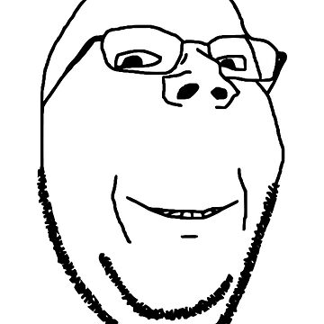 "Smiling Wholesome Wojak Soyjak " Sticker for Sale by FallOakland ...