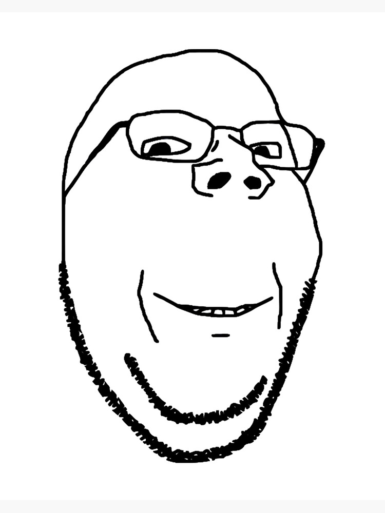 "Smiling Wholesome Wojak Soyjak " Art Board Print for Sale by ...