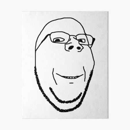 "Smiling Wholesome Wojak Soyjak " Art Board Print for Sale by ...