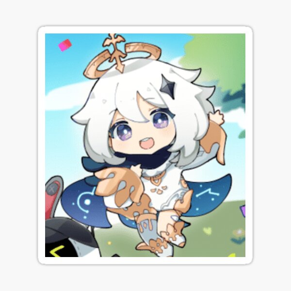 "Paimon Happy Chibi Genshin" Sticker for Sale by StellaCreative | Redbubble