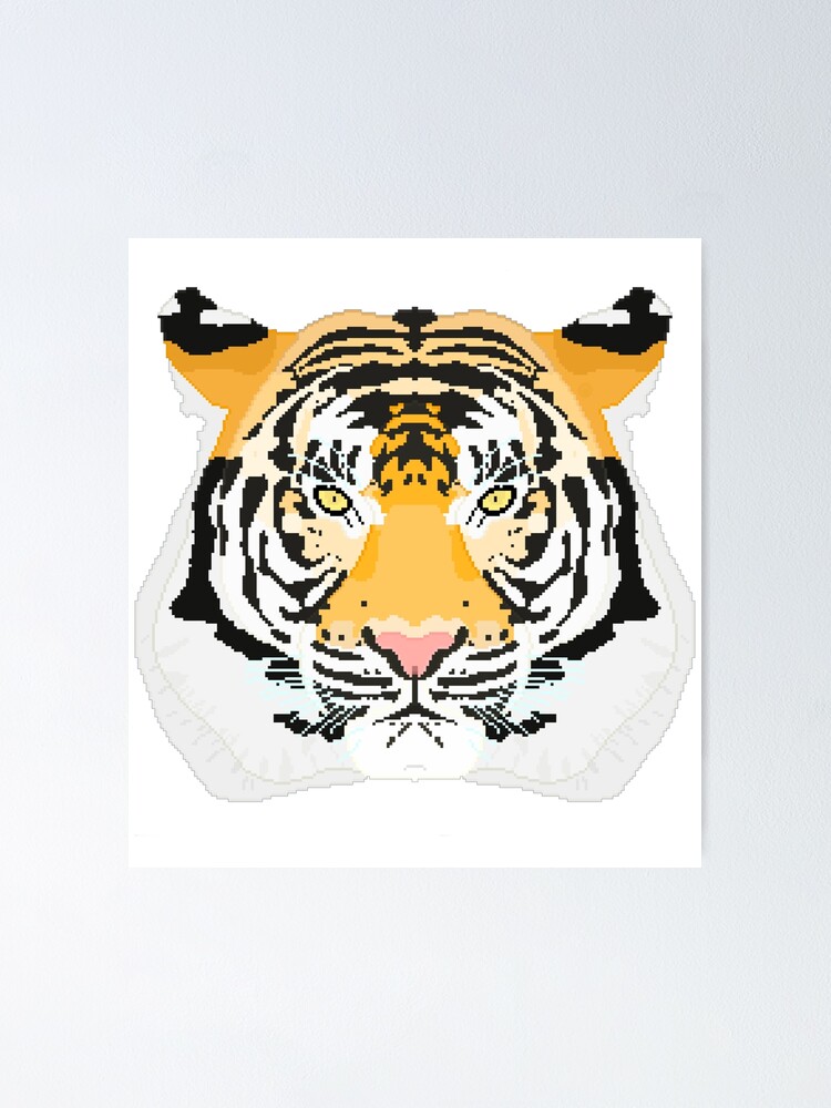 "Pixel Tiger" Poster for Sale by Lord-Jabu | Redbubble