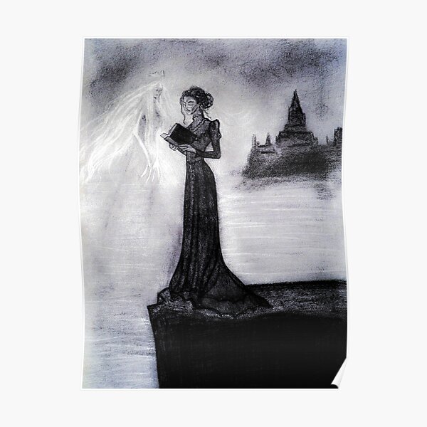 "The White Lady of Northern Ireland, Dunluce Castle Cliff Ghost" Poster ...