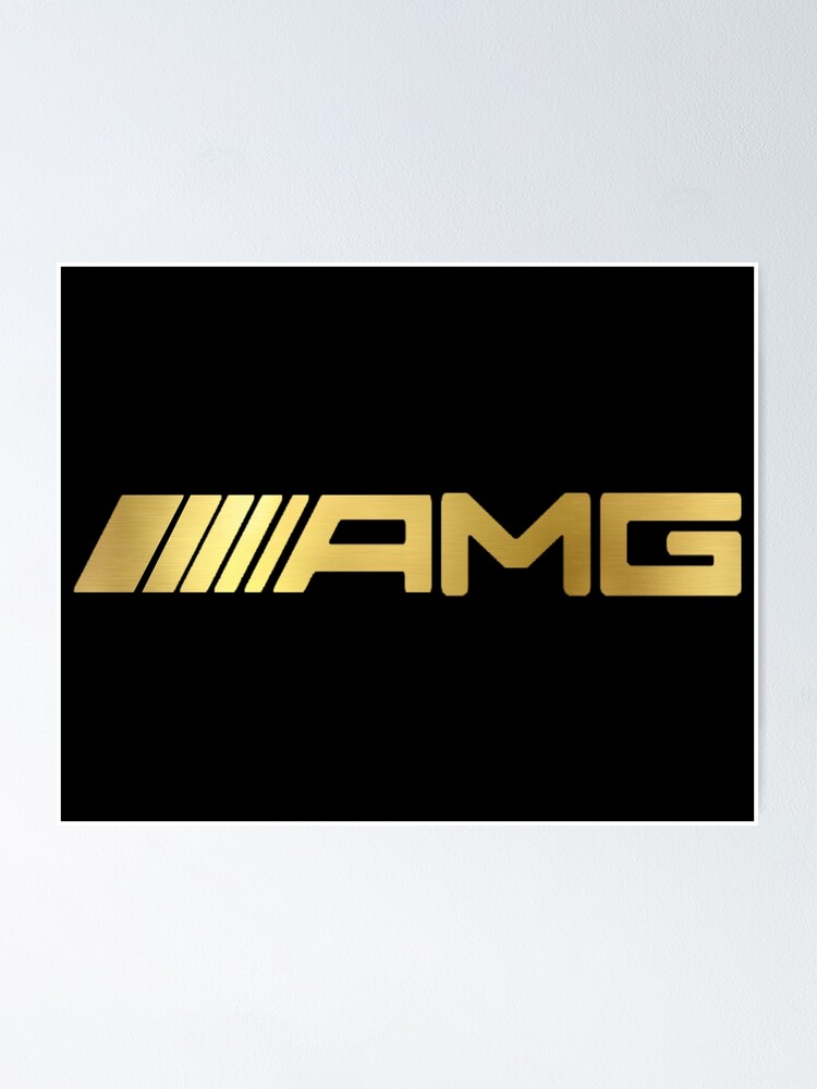 "gold amg logo" Poster for Sale by ThomasMGonzalez | Redbubble