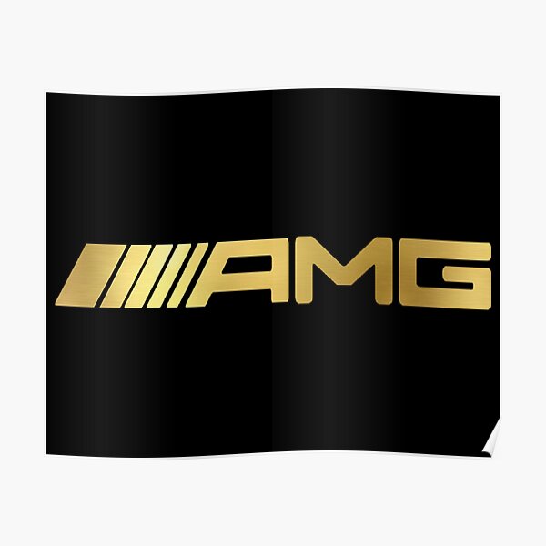 "gold amg logo" Poster for Sale by ThomasMGonzalez | Redbubble