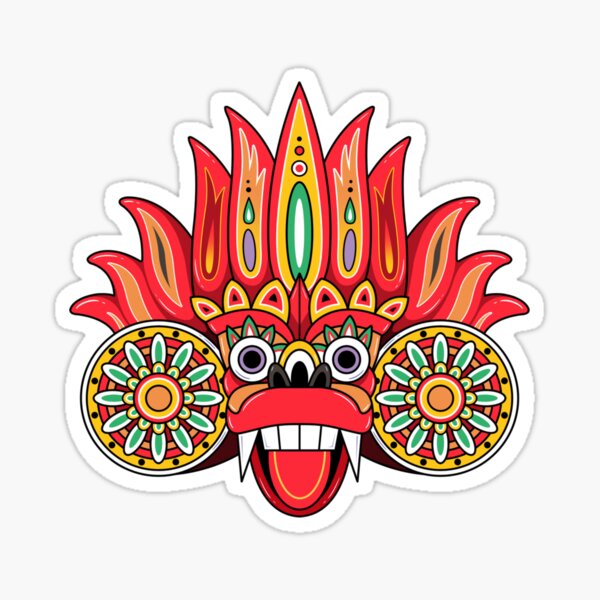 "Yaka Mask Sri Lanka Traditional Symbole" Sticker for Sale by 4you-shop ...