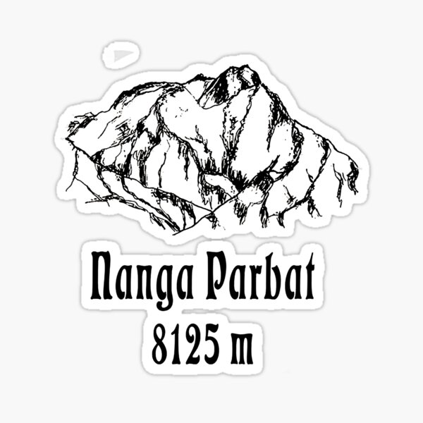 "Nanga Parbat " Sticker for Sale by JangliBiliBrand | Redbubble