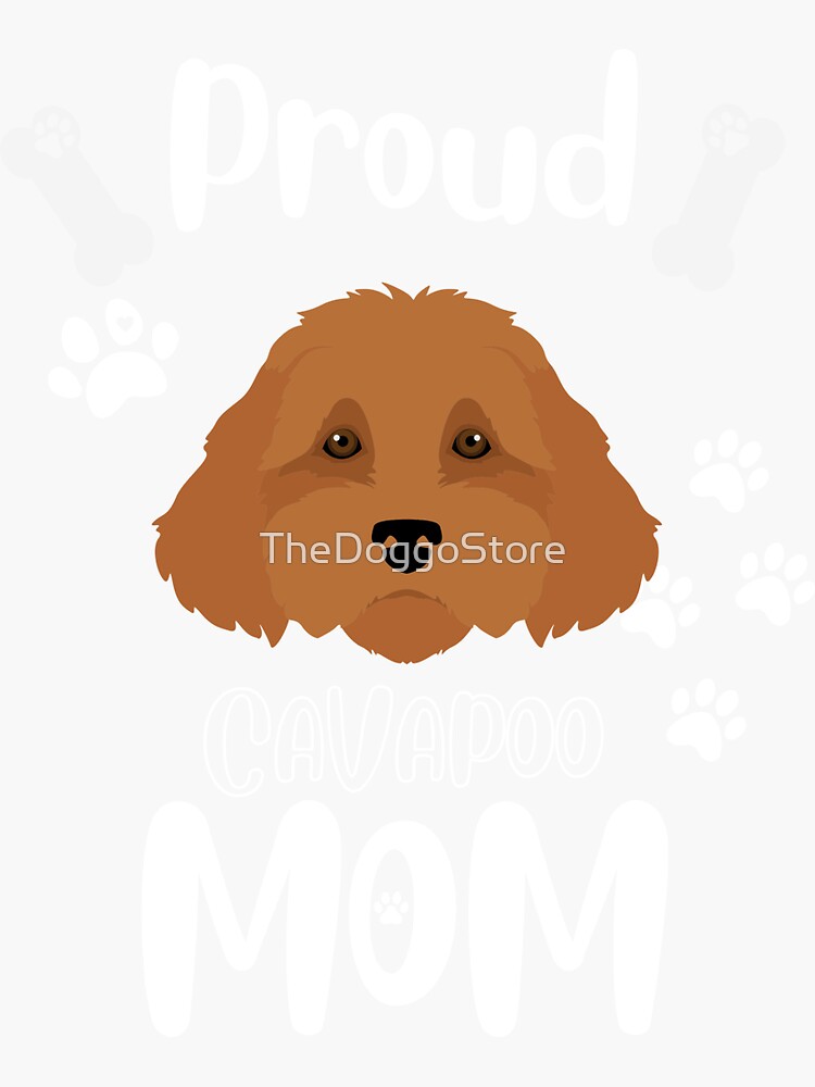 "Proud Cavapoo Mom" Sticker for Sale by TheDoggoStore | Redbubble