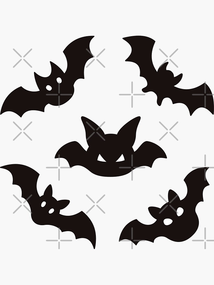 "Cute Vampire Bat Sticker Sheet - Halloween - by No Reason Art" Sticker ...