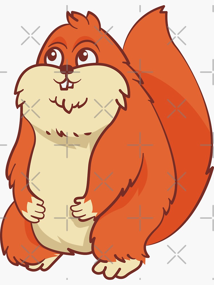 "FAT SMILEY SQUIRREL" Sticker for Sale by HANYFARAHAT | Redbubble