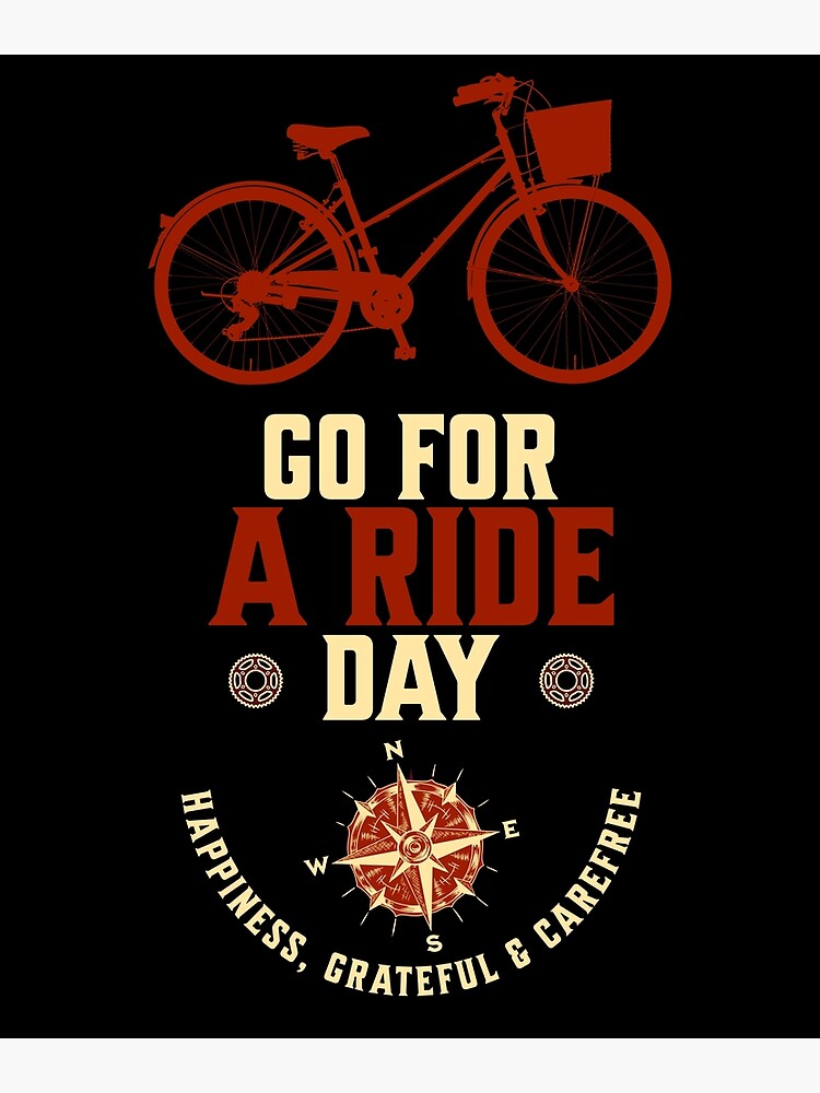 "Go for a ride day Let's ride" Poster for Sale by APsquare | Redbubble