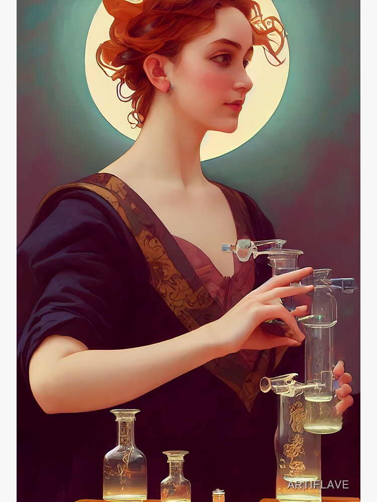 "Perfect Filtration Chemistry Art Nouveau Style Abstract" Sticker for ...