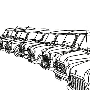 "Classic Mini Outlines" Poster for Sale by SHARMO | Redbubble