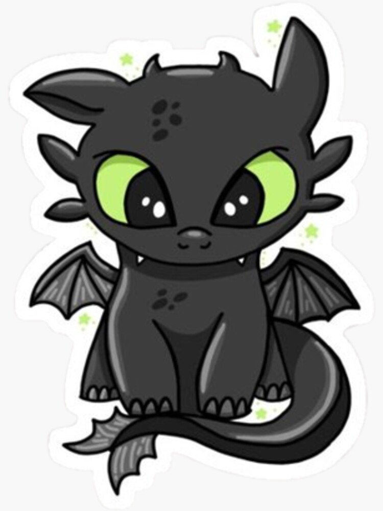 "Dragon cute toothless sticker" Sticker by Lakshmana-Style | Redbubble